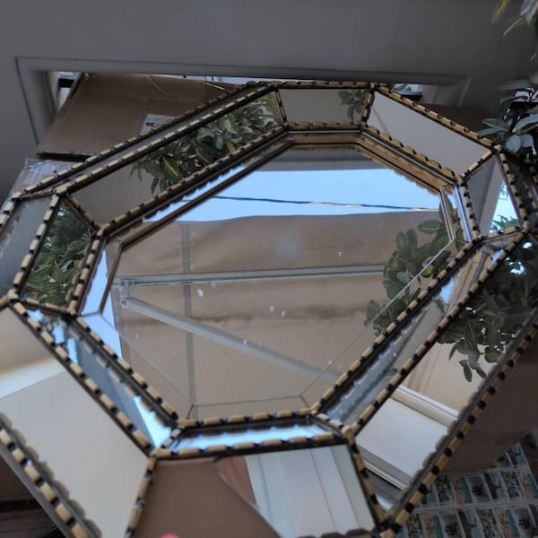 Peruvian Gold Leaf Round Wall Mirror Home Decor- Handmade Home ...