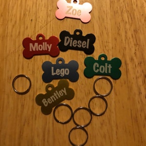Small Dog Bone Personalized Engraved Tag Pet Tag for Small Dogs Toy ...