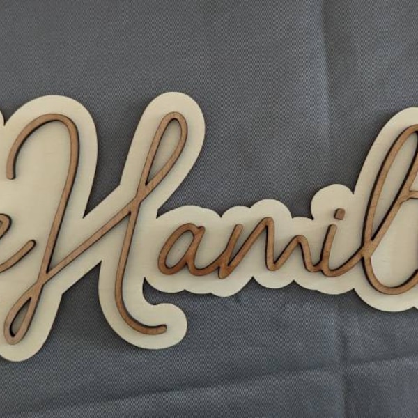 Wooden Layered Name Sign - Etsy