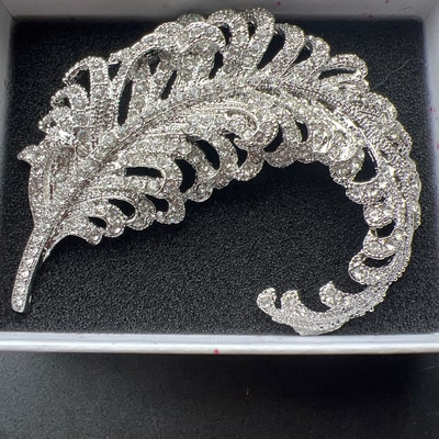 Prom Jewelry Gorgeous Flower Brooch Pin Pendant Rhinestone Crystal ...