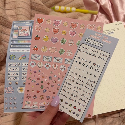 Cleffa Pink Friends Deco Sticker Sheet Cute Kawaii Aesthetic Nostalgia ...
