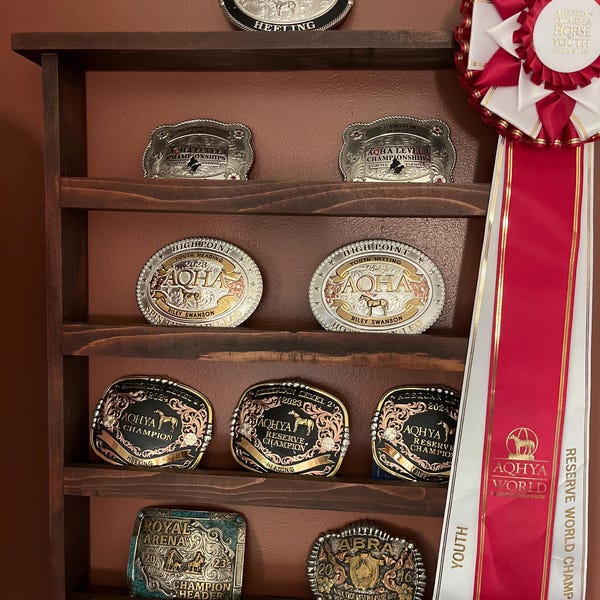 18 Vertical Belt Buckle Display Shelf/rack 33 Tall X 18.25 Wide X 2.5 ...