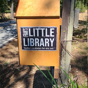 The Little Library Vintage Style Metal Sign, Contemporary Modern ...