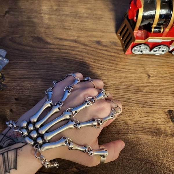 Gothic Skeleton Bracelet • Punk Gothic Skeleton Bracelet • Skeleton ...