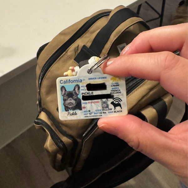 California Driver Dog Id Tag Personalized License, Durable Dog Tag ...