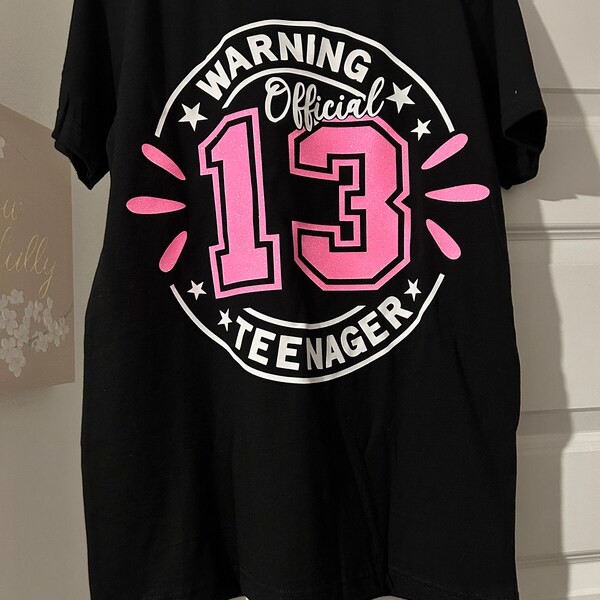 Warning Official Teenager Svg, 13th Birthday Girl Svg, Warning Official ...