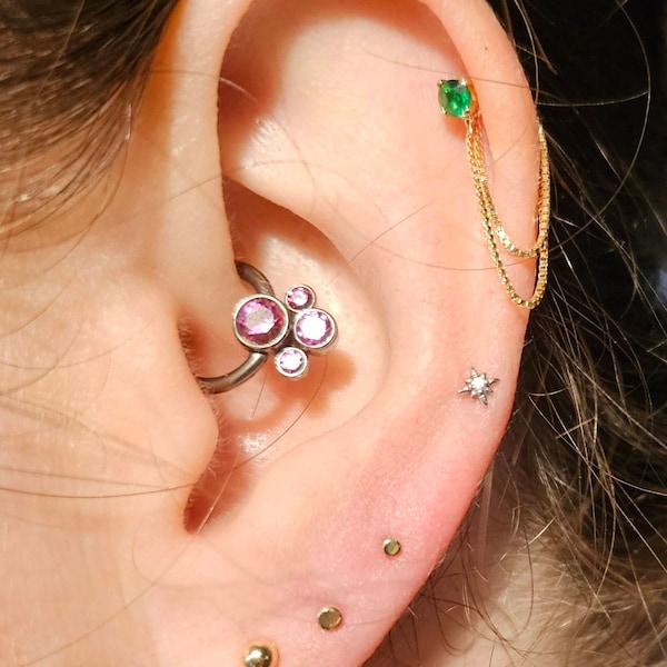 14K Solid Gold Double Box Chain Attachment Triple Gold Linking Chain ...