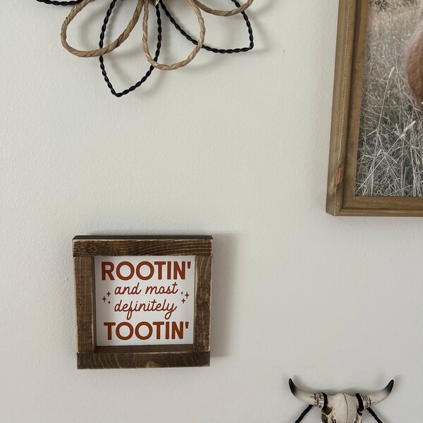 Rootin and Most Definetly Tootin Cowboy Western Nursery Sign Decor - Etsy