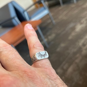 888 Angel Number Signet Ring, 888 Ring by Merchants of the Sun, Unisex ...