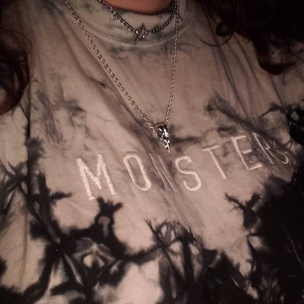 Morgana - Necklace - Choker - Bird - Skull - Lariat - Pendant - Witchy ...