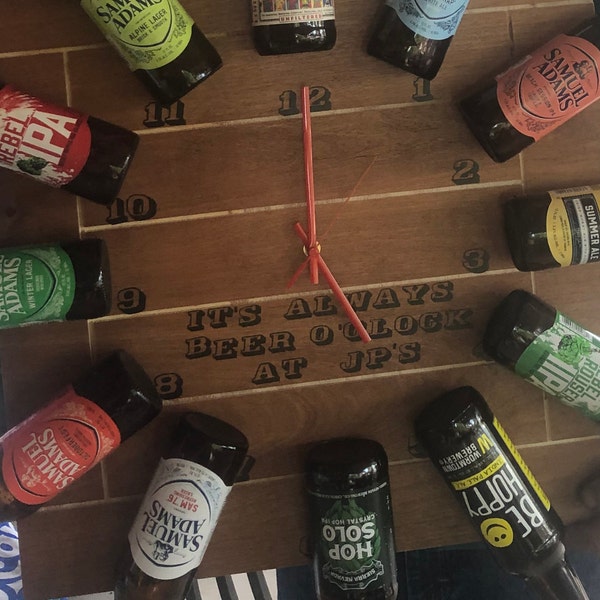 Personalized Beer Bottle Clock. Bottle Clock KIT. Man Cave Decor Gift ...