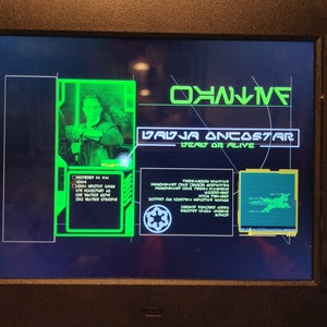 Personalised Sci Fi Animated Screen Star Wars Inspired ISB Transmission ...