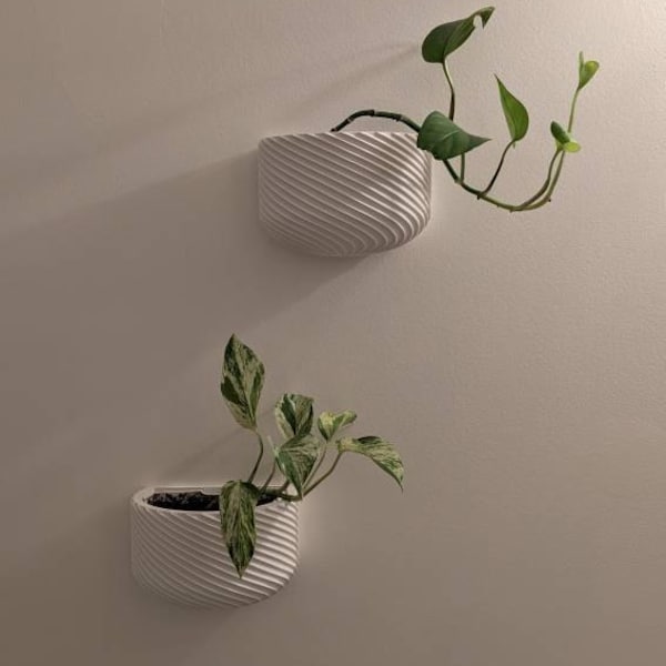Large Set Modern Hanging Wall Planters, Boho Interior Decoration, Hanging Wall Indoor Planter ...