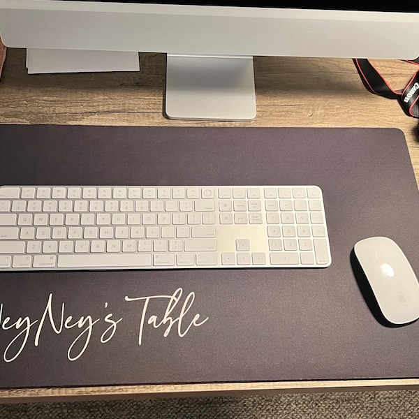 Boho Handwriting Name With Swoosh Desk Pad, Personalized Desk Cushion ...