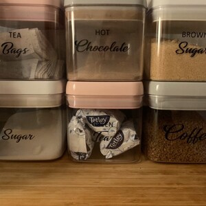 Pantry Kitchen Jar Labels Decals Storage Organise Vinyl Rae - Etsy