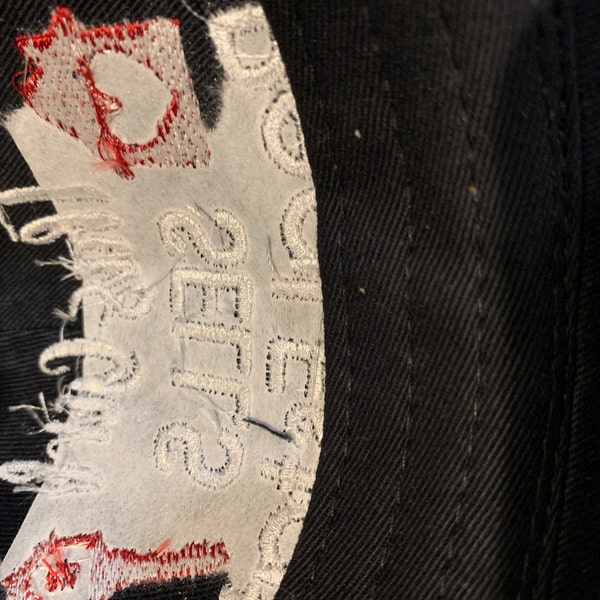 Messy Hair Don't Care Embroidered Distressed Mesh Back Hat, Baseball ...