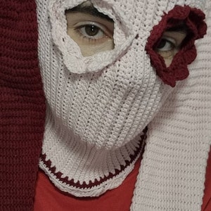 Custom Joker Crochet Clown Ski Mask for Men and Woman Creepy Knitted ...