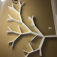 Decorative Wooden Tree Bookcases, Rustic Tree Branch Bookshelves, Book ...