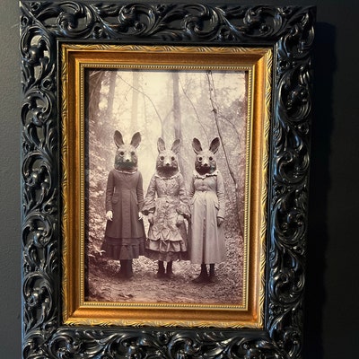 Rabbit Cult of the Forest, Vintage Photography, Art Poster Print, Dark ...