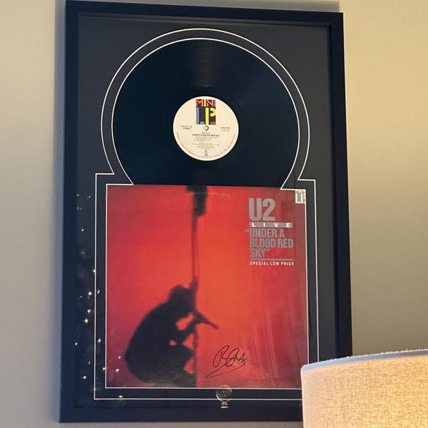Jukebox-style Vinyl Record Frame With Double Matting Displays Album ...