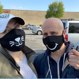 Black 3 Layer Vinyl Printed Face Mask/reusable Mask Cotton/ Face Mask ...