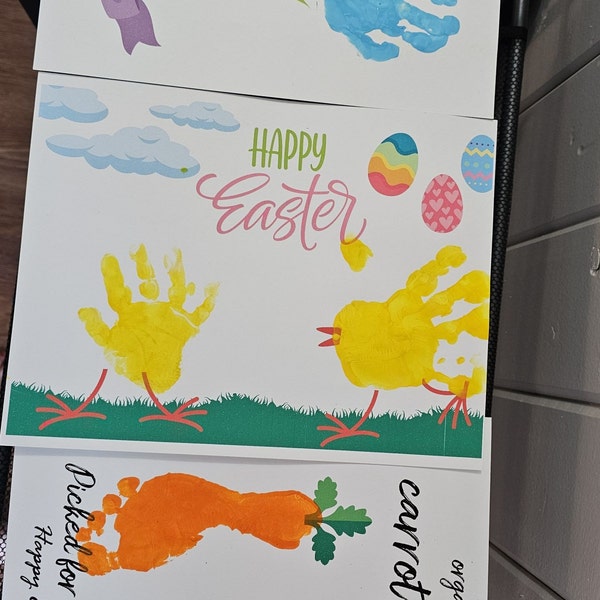 Easter Handprint Footprint Bundle Craft, Easter Handprint Art ...