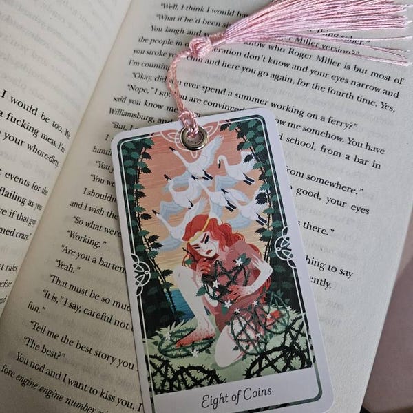 Intuitively Chosen Tarot and Oracle Card Bookmark | Bookish Reader Gift ...