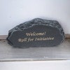 Personalized Garden Stones Engraved With Any Message, Engraved Welcome ...