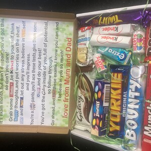 Exam Survival Kit Box , Good Luck on Your Exams Chocolate Poem Box ...