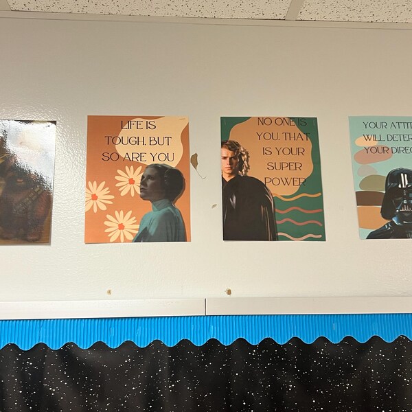 Star Wars Motivational Classroom Posters (12), Retro Boho, Digital ...