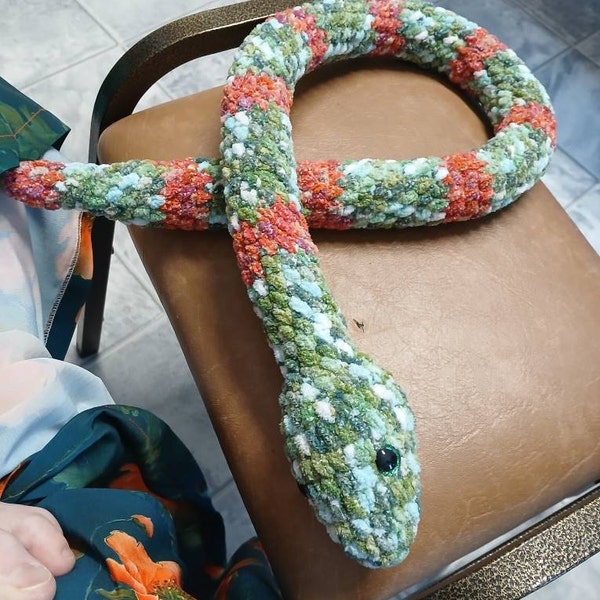 Snake Plush Crochet Pattern No Sew Do It Yourself Amigurumi Tutorial ...