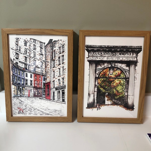 Edinburgh Closes, Wall Decor Set of 6, Edinburgh Prints Set, Prints ...