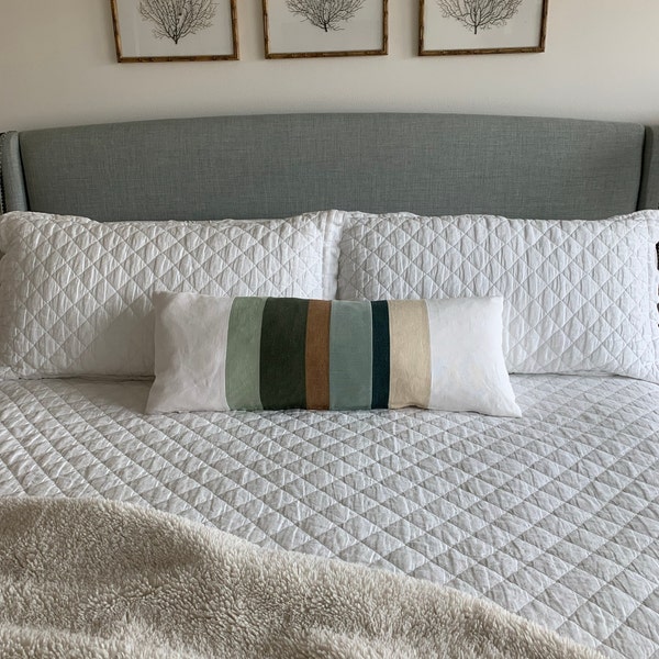 Earth Tone Hand-dyed Linen and Boucle Pillow Cover, 18 X 18 Pillow ...