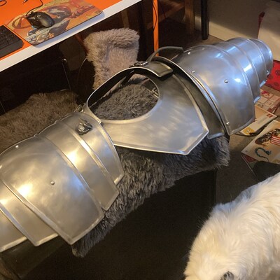 Pauldrons With Comb Larp Pauldrons Knight Pauldrons Larp - Etsy