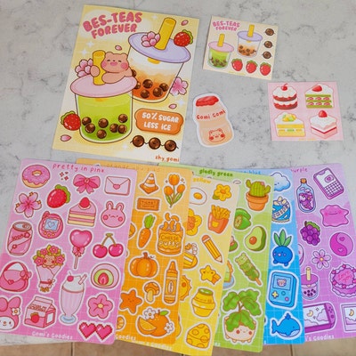 Gomi's Bibimbap Glossy Vinyl Sticker Flake Cute Glossy Sticker Kawaii ...