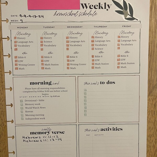 Homeschool Schedule Printable, Editable Homeschool Checklist, Printable ...