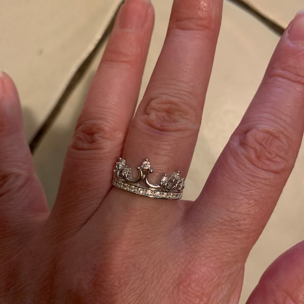 The Quinn. Sterling Silver 925 Queen Crown Ring - Etsy