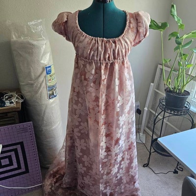 Digital PDF Pattern for Regency Dress Drawstring Neckline and Waist ...