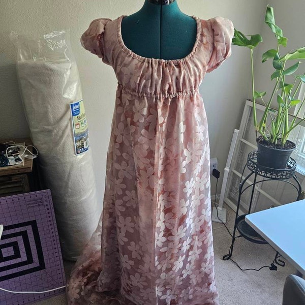 Digital PDF Pattern for Regency Dress - Drawstring Neckline and Waist ...