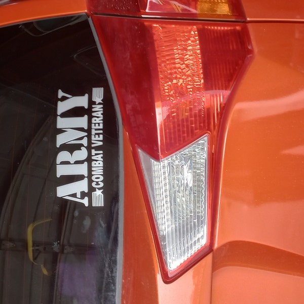 Combat Veteran Army Car Truck Van Window or Bumper Sticker Vinyl Decal ...