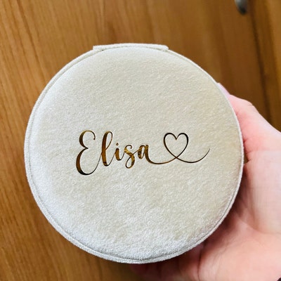 Constellation Custom Jewelry Box, Round Jewelry Case, Customizable ...
