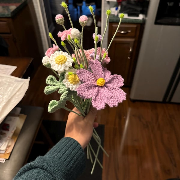 Crocheted Flower Bouquet | Perfect Gift for Graduation, Birthdays ...