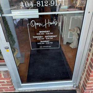Personalized Business Hours Sign Front Glass Door Decal Hour Sign Vinyl ...