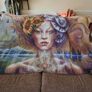 Android Jones Rainbow Geisha Tapestry by Third Eye Tapestries - Etsy