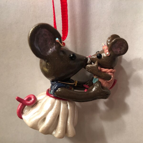 SET of 2 CUSTOM Polymer Clay Mice! Hansculpted and Created for You ...