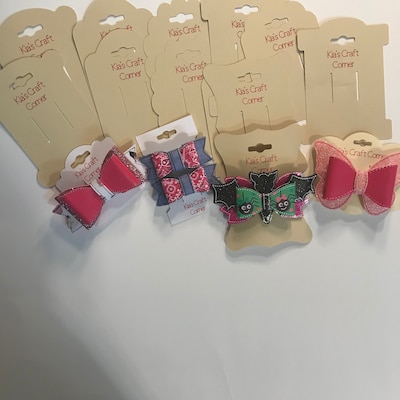 Bow Card SVG Bundle Bow Display Card, Hair Clip Card DXF, Bow Card ...