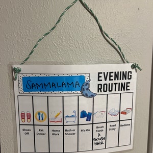 Personalised Visual Routine Chart Morning /evening SEN/ASD Learning ...