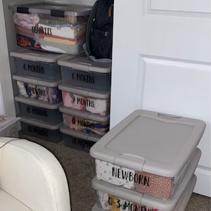 Custom Storage Tub Labels Picture Decals for Tubs Picture Labels for ...