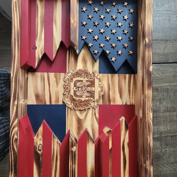 Texas Flag Challenge Coin Holder and Poker Chip Display in the Shape of ...