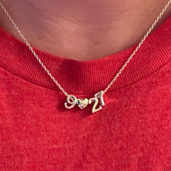 Number Charm Necklace • Personalized Number Gift for Mom Friend Wife ...